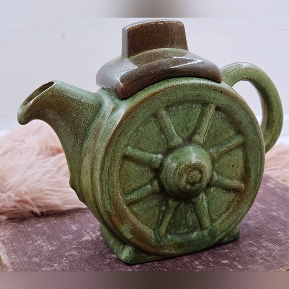 Frankoma | Kitchen | Vintage Frankoma Pottery Western Wagon Wheel Tea ...